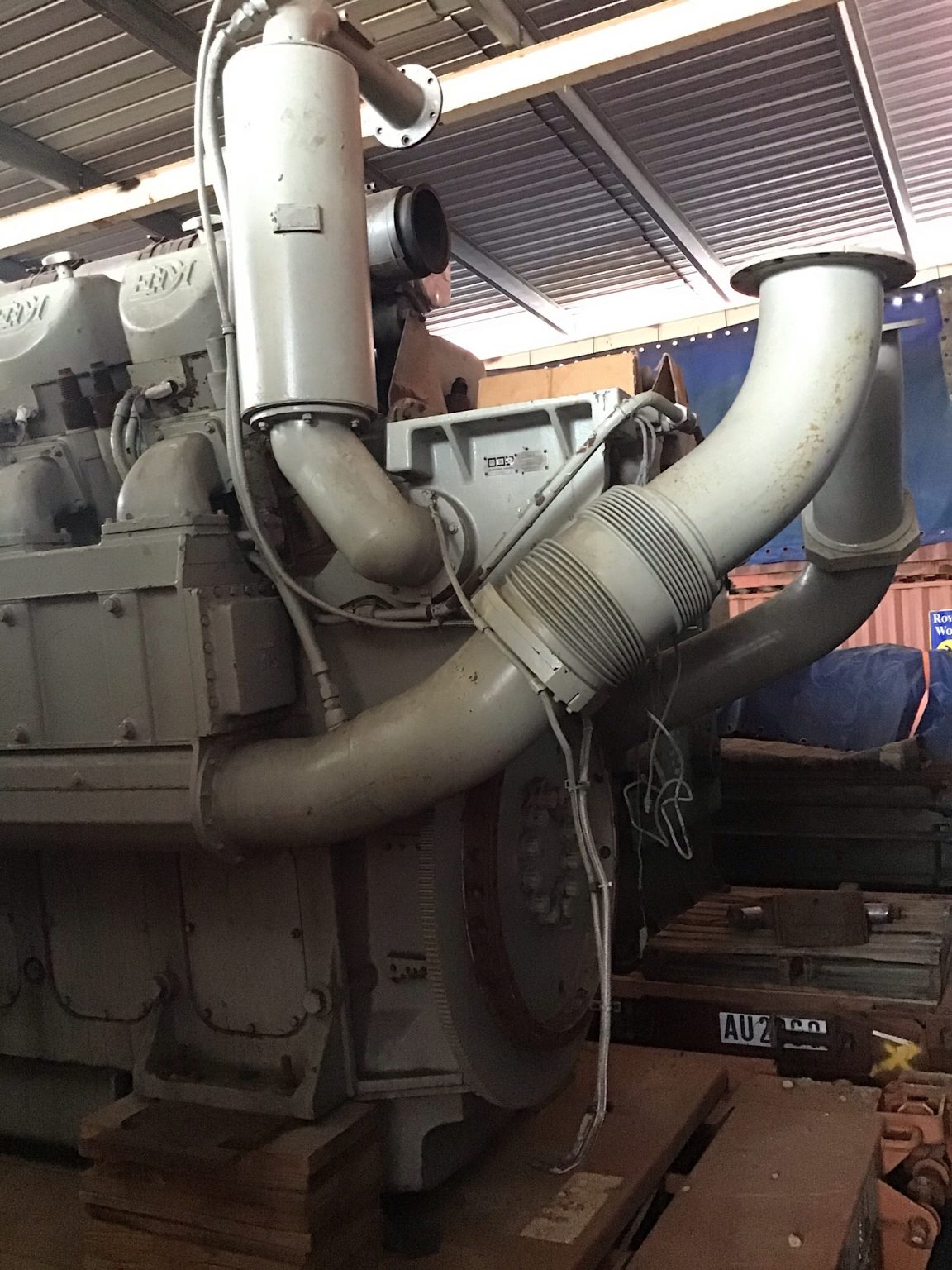 TWO G.M.C V16 LOCOMOTIVE MOTORS - Mine Graveyard